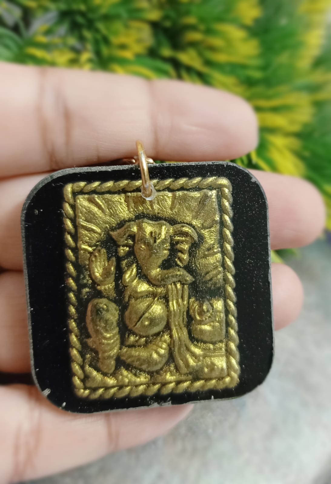 Resin Ganesha Square Key Chain | Revolusis Instore