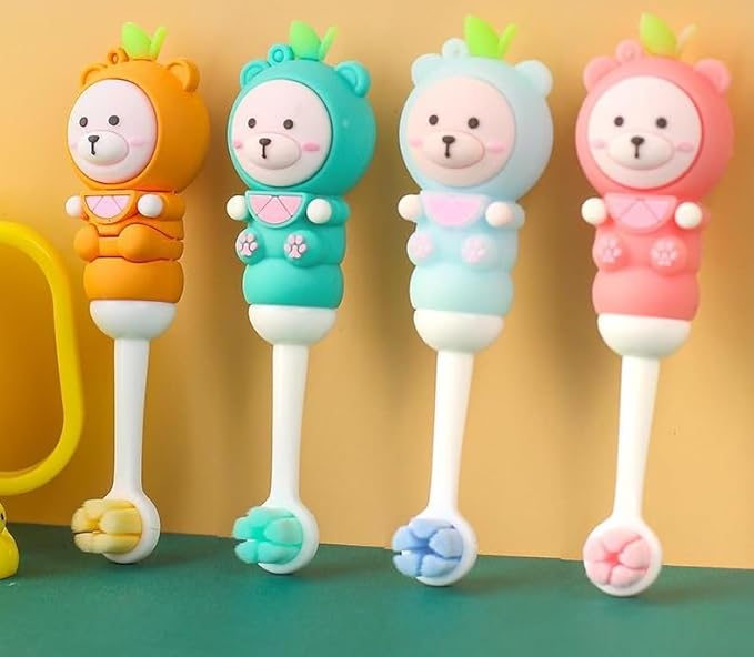 Silicone Cute Bear Round Toothbrush for Toddlers | Revolusis Instore