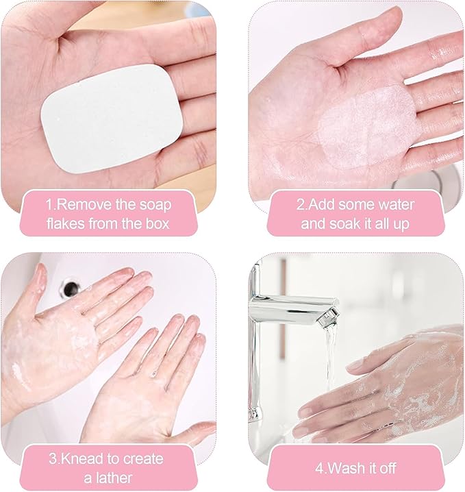 Portable Disposable Travel Paper Soap Scented Sheet- Set of 4 ...